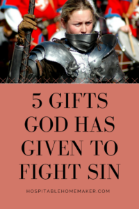 Fight Sin: 5 Tools God has Given to Help ~ Hospitable Homemaker